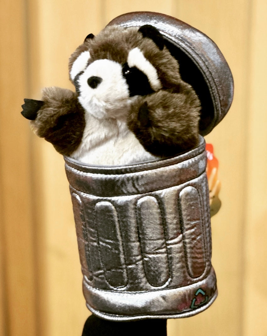 Raccoon in Garbage Can Folkmanis Hand Puppet – Glow Fish Studios