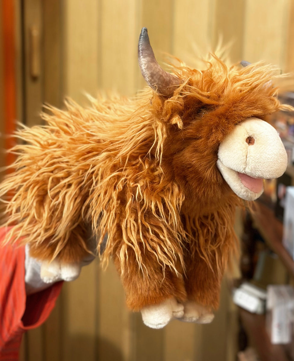Highland Cow Hand Puppet – Glow Fish Studios