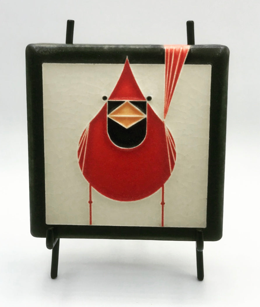 Motawi Tileworks 4x4 Male Cardinal – Glow Fish Studios